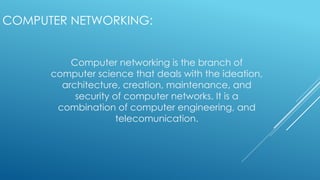 Computer networks concept ppt presentation | PPT