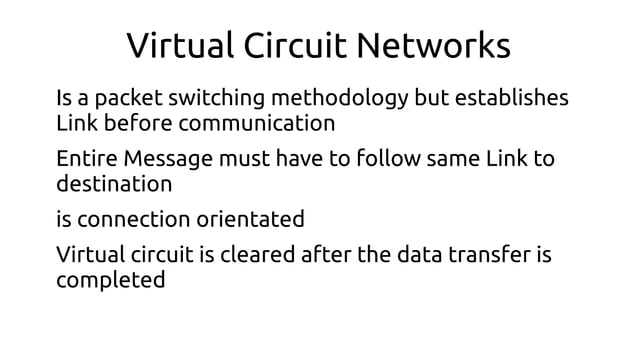 Circuit Switching, Packet Switching, Virtual Circuit Networks and Datagram Networks | PDF ...