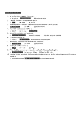 Computer networks ct2 | PDF