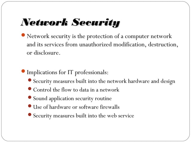 Network security presentation | PPT