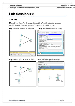 computer networks lab using cisco packet tracer | DOCX