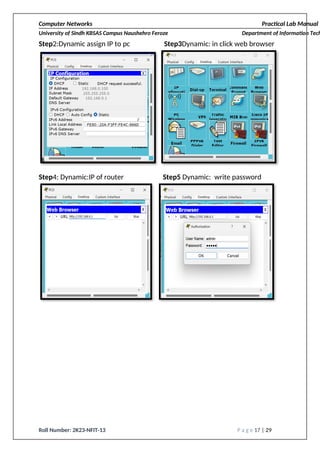 computer networks lab using cisco packet tracer | DOCX