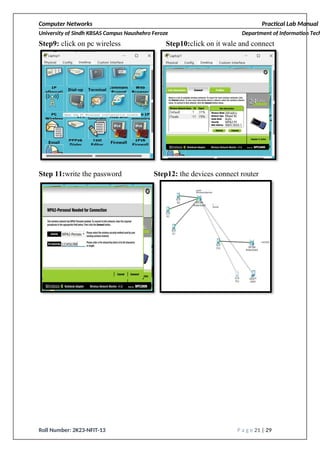 computer networks lab using cisco packet tracer | DOCX