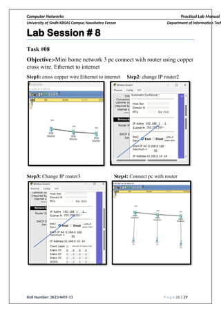 computer networks lab using cisco packet tracer | DOCX