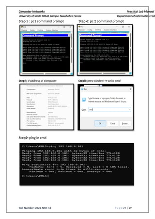 computer networks lab using cisco packet tracer | DOCX
