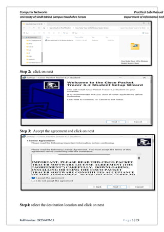 computer networks lab using cisco packet tracer | DOCX