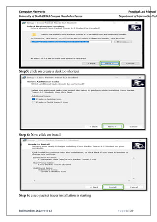 computer networks lab using cisco packet tracer | DOCX