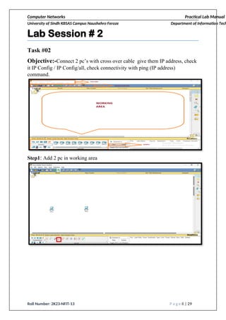 computer networks lab using cisco packet tracer | DOCX