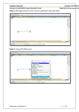 computer networks lab using cisco packet tracer | DOCX