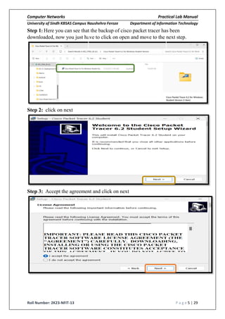 computer networks lab manual.cisco packet tracer | PDF