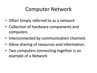 Computer networks part 1 | PPT