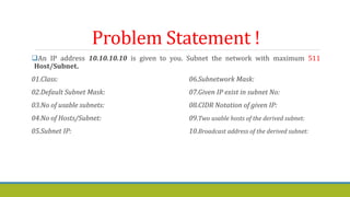 Computer Networks CCNA 10 Problem | PPTX | Computer Networking | Computing