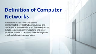 Role of Computer Networks in Modern Communication | PPTX