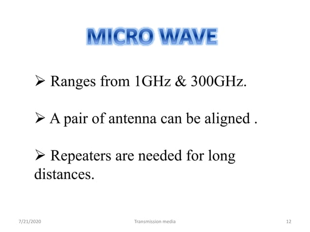 Computer networks(transmission media) | PPTX | Computer Networking | Computing
