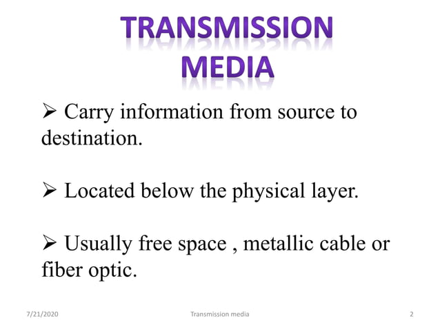 Computer networks(transmission media) | PPTX | Computer Networking | Computing
