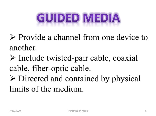 Computer networks(transmission media) | PPTX | Computer Networking | Computing