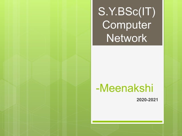 Computer Network Syllabus Pptx
