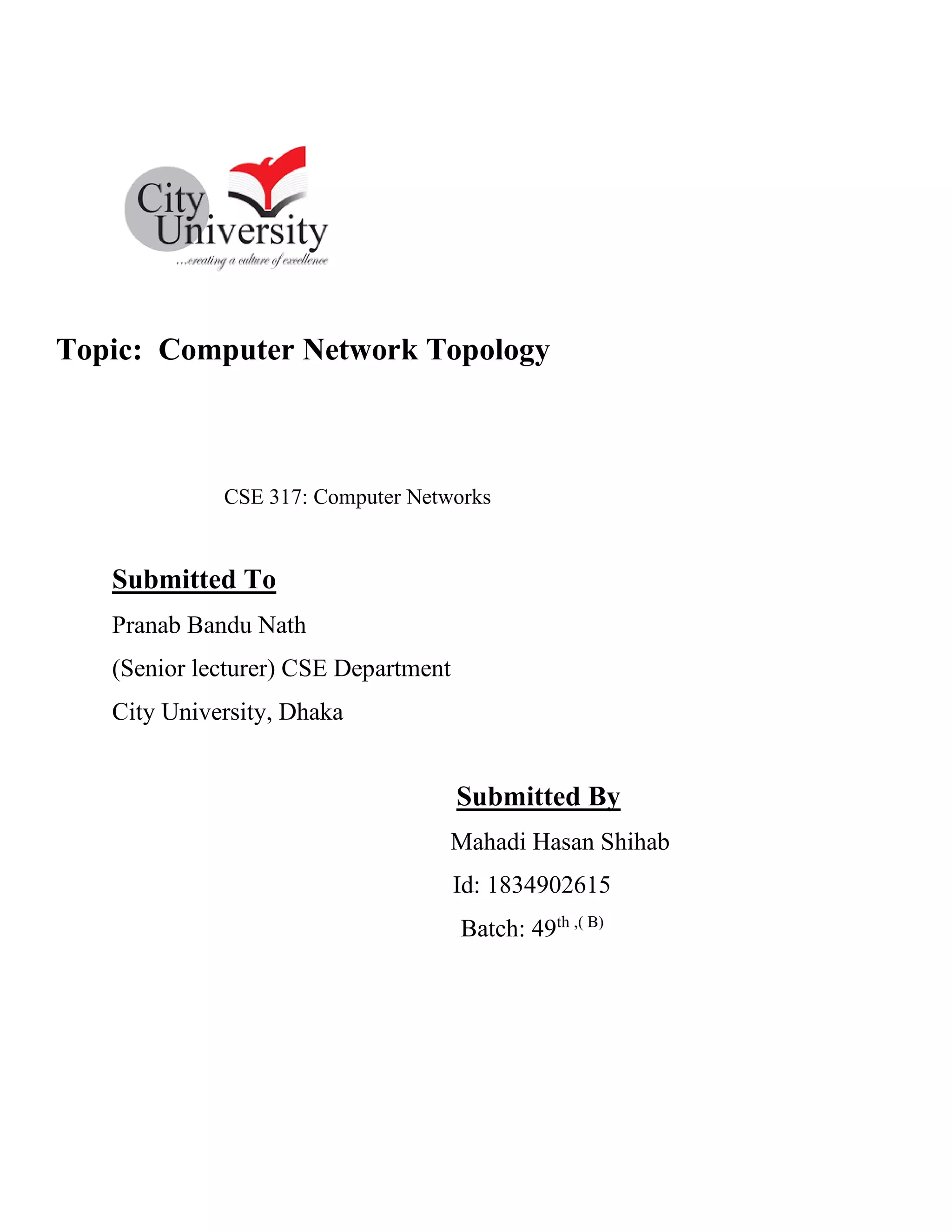 Computer network topology | PDF