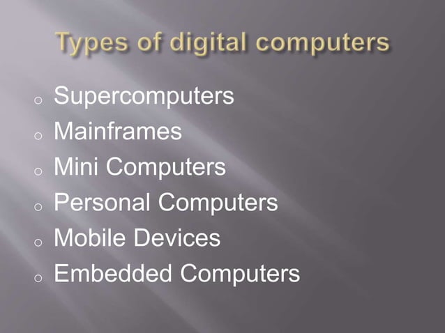 Types of digital computers | PPT