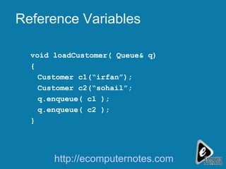Computer notes - Reference Variables –II | PPT
