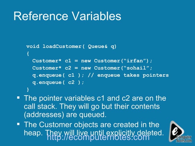 Computer notes - Reference Variables –II | PPT