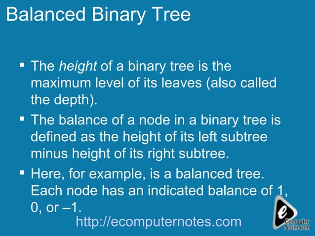 Computer Notes Avl Tree Ppt