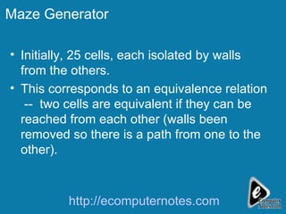 Computer notes - Maze Generator | PPT