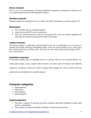 Computer notes revised | DOC