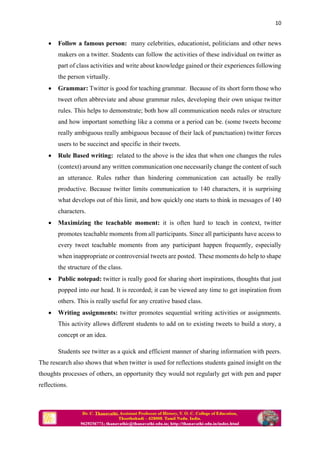 SOCIAL MEDIA TOOLS FOR TEACHERS AND LEARNERS | PDF