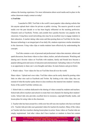 SOCIAL MEDIA TOOLS FOR TEACHERS AND LEARNERS | PDF