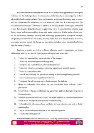 SOCIAL MEDIA TOOLS FOR TEACHERS AND LEARNERS | PDF