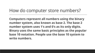computer number systems quarter 1 matatag 7 | PPTX