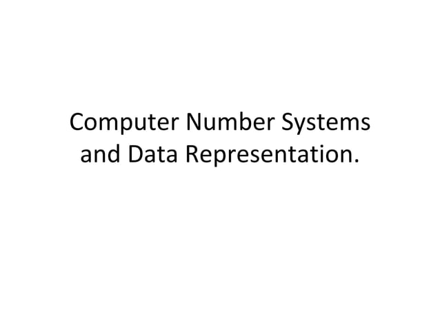 Computer number systems | PPTX | Physics | Science