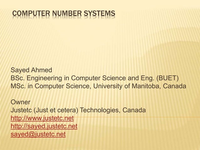Computer number systems | PPT