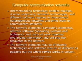 Computer NW Security - Kizza - ch01 (1).ppt | Computer Networking | Computing