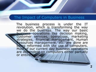 Computer on Business | PPTX