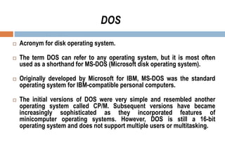 Computer operating system | PPTX