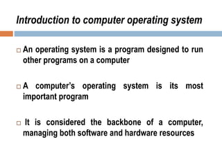 Computer operating system | PPT