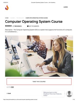 Computer Operating System Course - John Academy | PDF