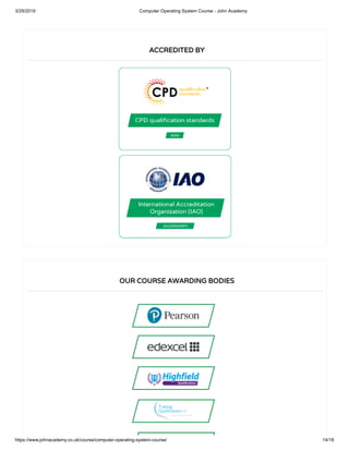 Computer Operating System Course - John Academy | PDF