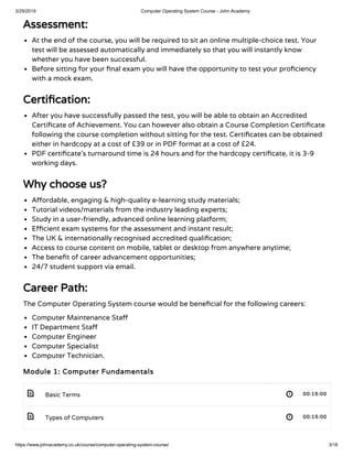 Computer Operating System Course - John Academy | PDF | Operating ...