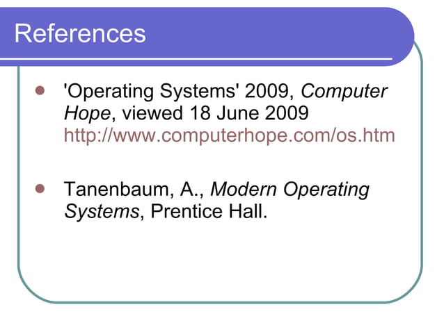 Computer Operating Systems | PPT