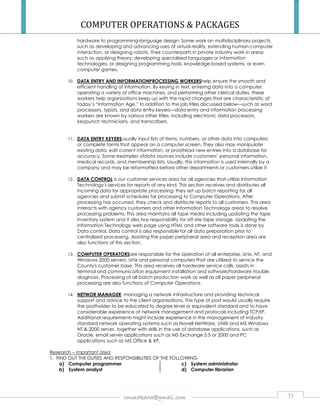 COMPUTER OPERATIONS & PACKAGES NOTES & INTRODUCTION TO COMPUTERS | PDF ...