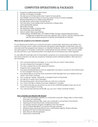 COMPUTER OPERATIONS & PACKAGES NOTES & INTRODUCTION TO COMPUTERS | PDF ...