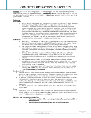 COMPUTER OPERATIONS & PACKAGES NOTES & INTRODUCTION TO COMPUTERS | PDF ...
