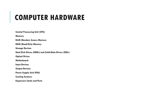 Computer Organization - Hardware and Software | PPT