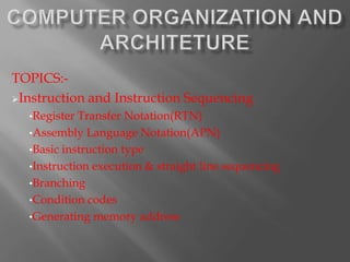 Computer organization and architecture | PPT