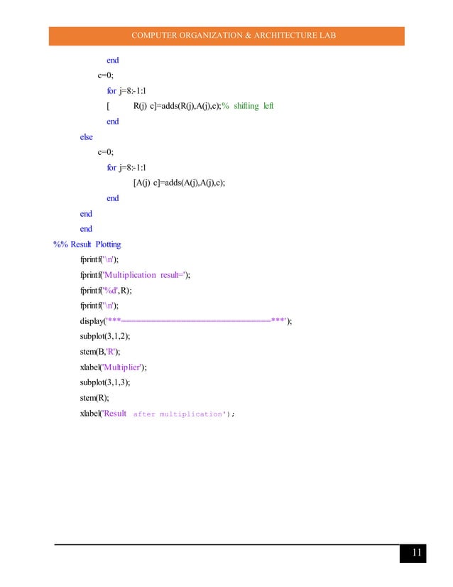 Computer Organization And Architecture Lab Manual Docx Programming Languages Computing