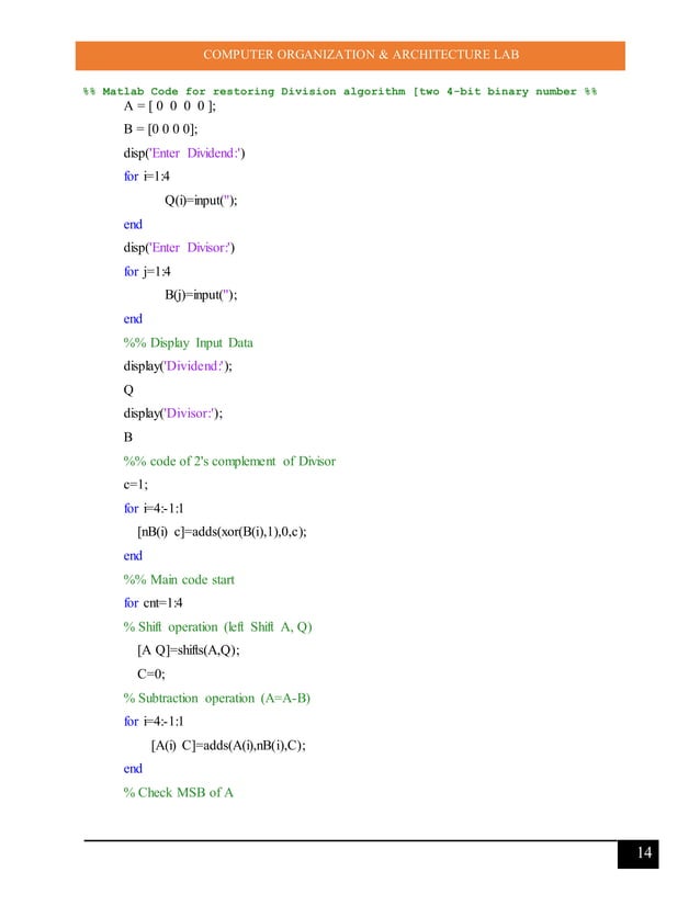 Computer organization and architecture lab manual | DOCX | Programming ...