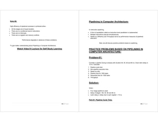 Computer Organization And Architecture Lecture Notes Manual for Student ...